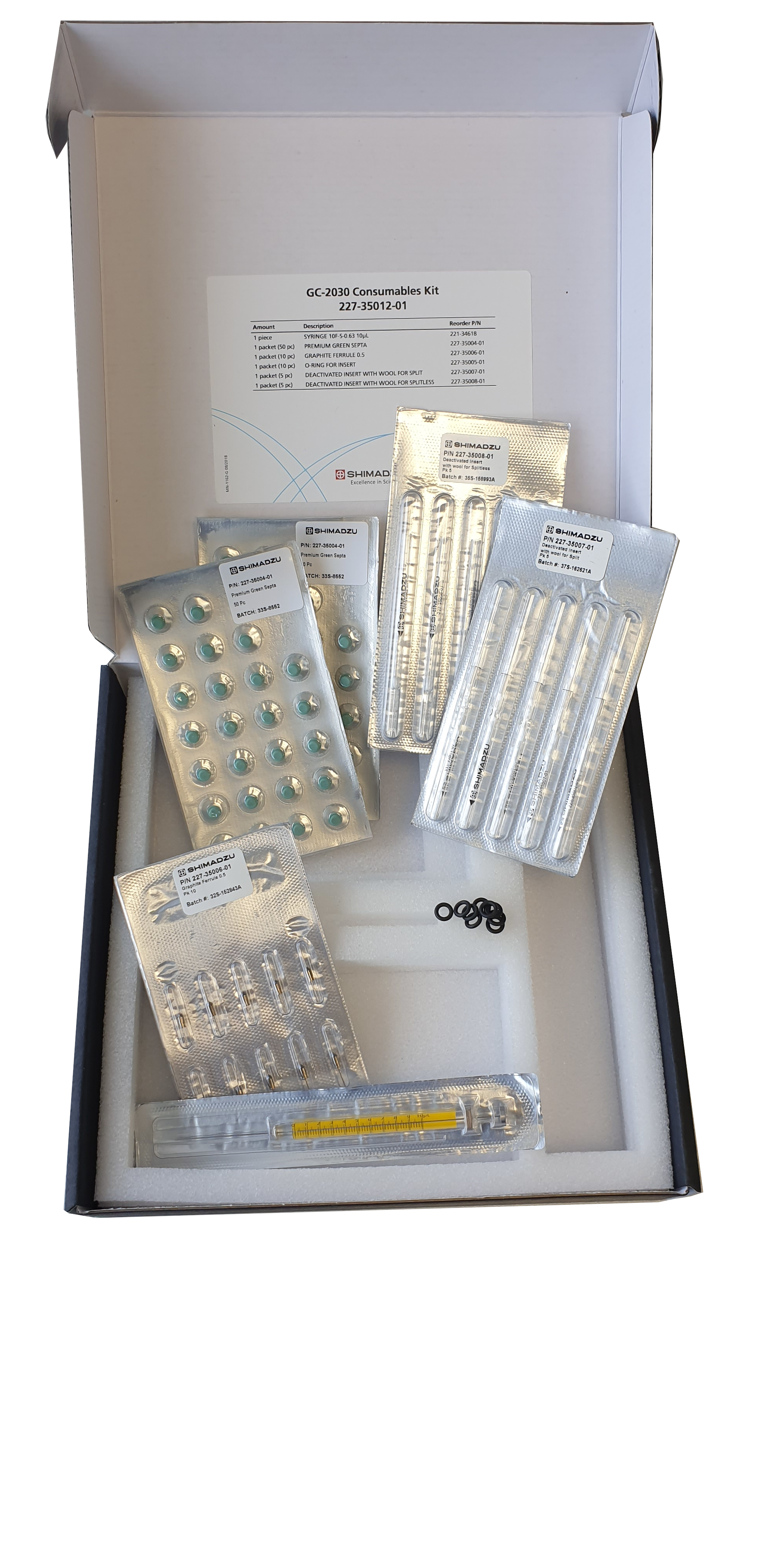 GC Consumables Kit : Shimadzu (Europe)